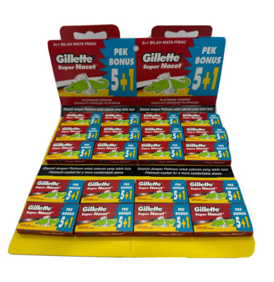 Gillette Super Nacet Razor Blades (120 count) Platinum Coated | eBay