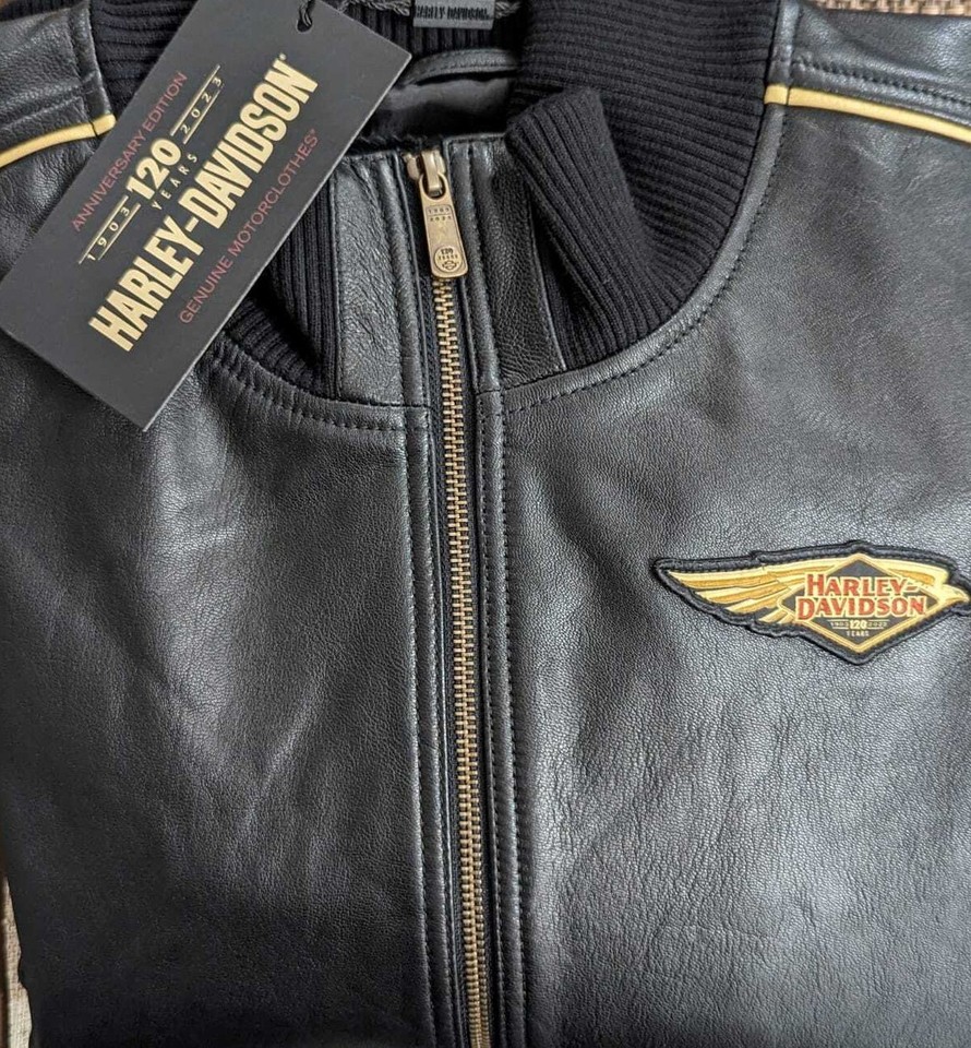 Harley-Davidson Women's 120th Anniversary Bomber Leather Jacket 97039 ...