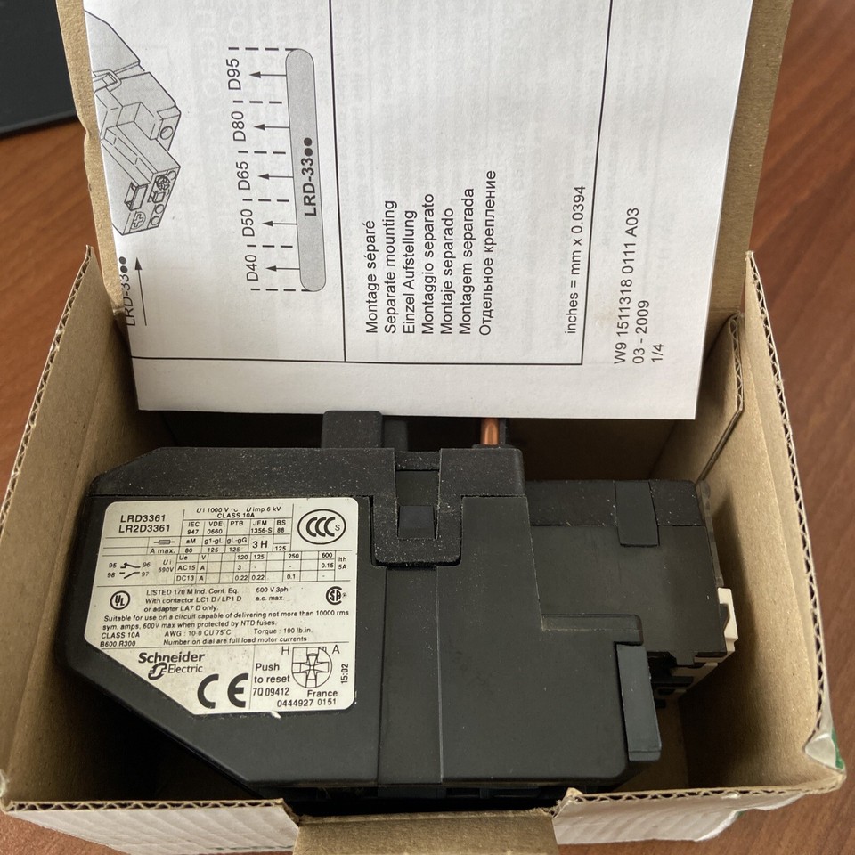 SCHNEIDER ELECTRIC LRD3361 THERMAL OVERLOAD RELAY | eBay