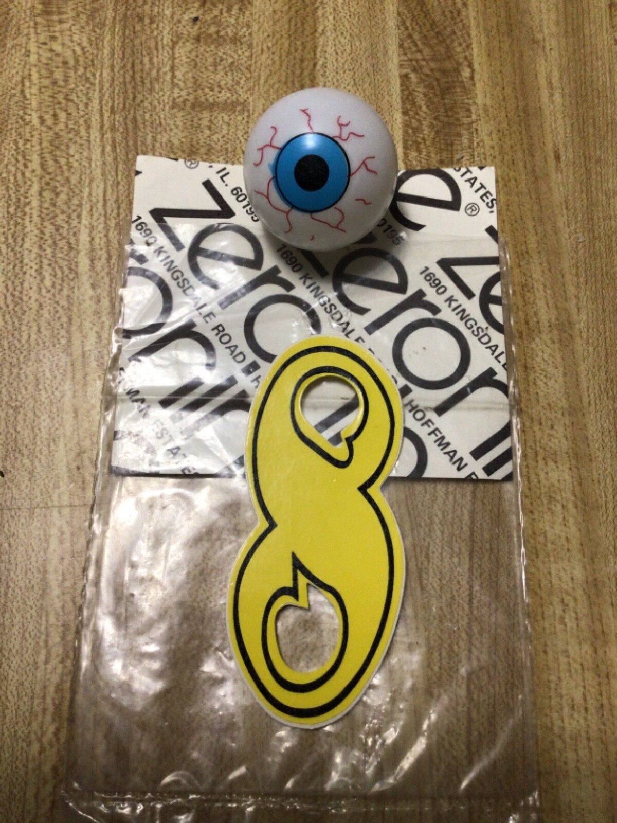 NOS ZeroNine Bmx Number Plate sticker 3 inch # 8 Vintage yellow plate ...