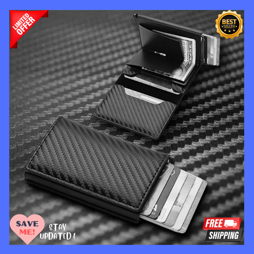 Card Holder Wallets Men Magic Trifold Leather Slim Mini Wallet Small ...