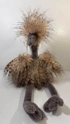 Jellycat Odette Ostrich 20 Inch with Tag Gray Pink Feathery Plush ...