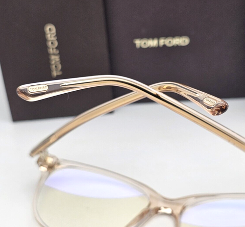 New Tom Ford Reading Glasses TF 5544-B 072 55-15 Nude Gold CatEye ...