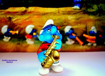20485 Schtroumpf saxophone puffi puffo the smurf pitufos schlumpf ...