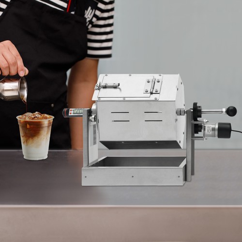 110-220V Coffee Bean Baker Gas Burner Drum Type Coffee Roasting Machine ...