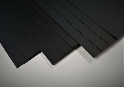 Black Polystyrene Sheets High Impact Matt Plasticard A5 A4 A3, 0.5 0.75 ...