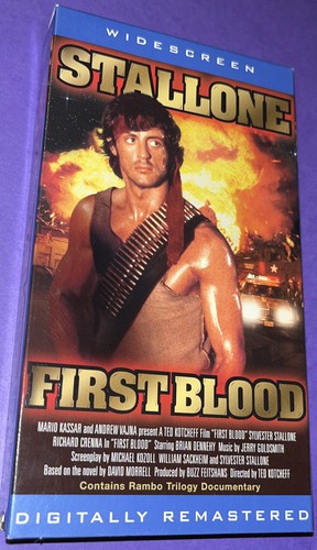 First Blood VHS Video Tape Rambo Sylvester Stallone Action Movie Film ...