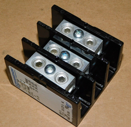 NEW MARATHON 1423572 PANEL MOUNT BARRIER TERMINAL BLOCK 600V 3P 175A CU ...