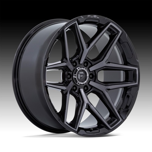 Fuel FC854BT Flux Brushed Black Gray Tint 22x12 6x5.5 -44mm ...
