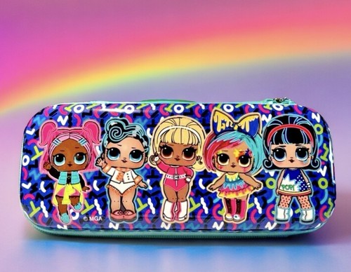 LOL Surprise Scented Pencil Case Zip Around Blueberry + 6 Lil Bear Lip ...