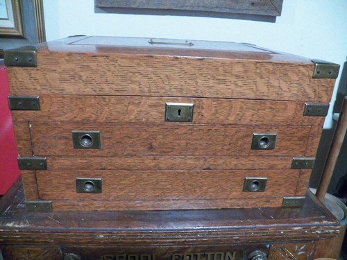 ANTIQUE OAK SILVERWARE STORAGE CHEST, LARGE, NEEDS LINING | eBay