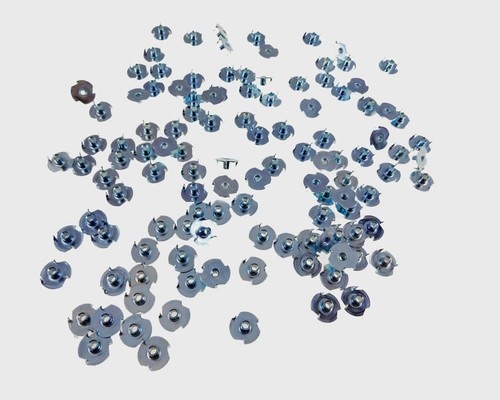 100 Pack 8-32 T-nuts 1/4" Barrel Zinc Plate 7/32" Hole 276621 | eBay
