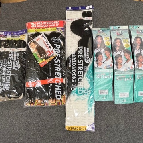 Hair Extensions Lot - Nu Locs Shake-N-Go Various Lengths Braids Pre ...