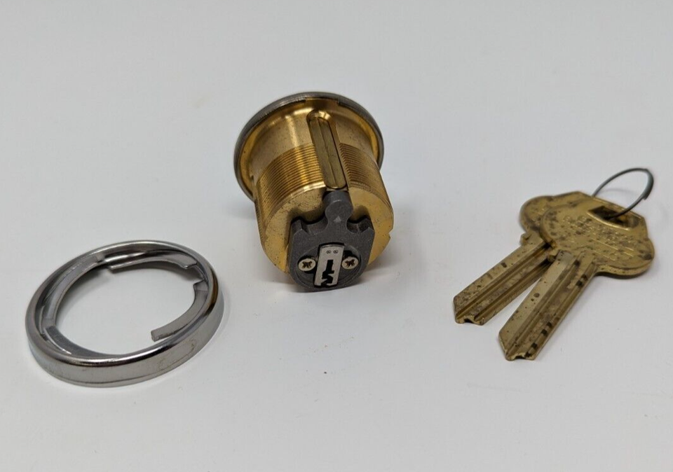 Corbin Russwin 59D2 Keyway 1 1/8" Mortise Cylinder, Clover Cam, 26D, 0 ...