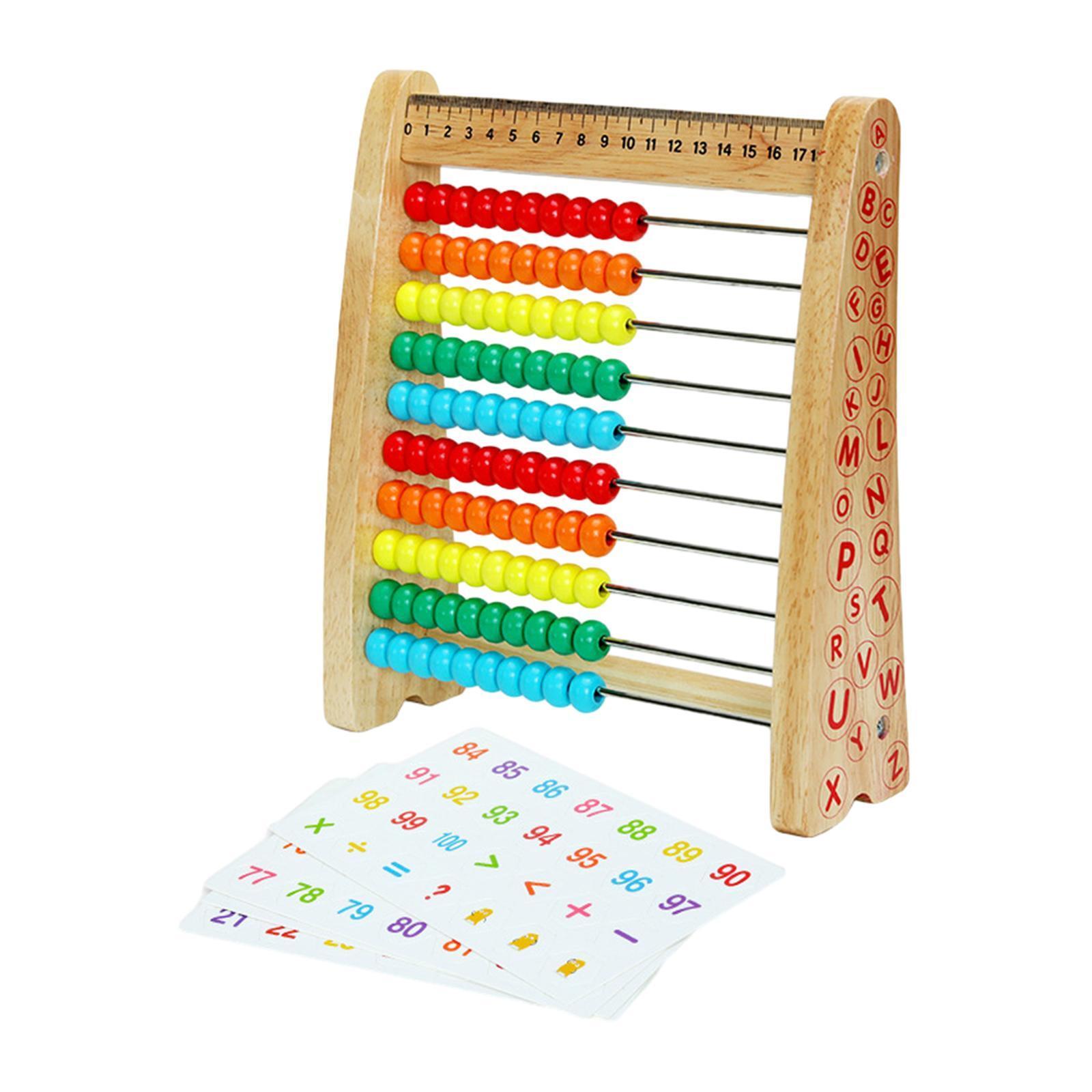 Wooden Abacus 10 Row Educational Kids Abacus for Preschool Early | eBay