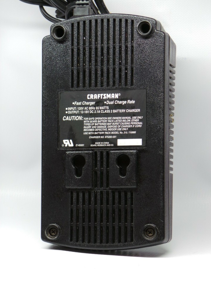 Craftsman 7.2 - 19.2 In Vehicle Battery Charger With 18 Volt Battery 12 ...