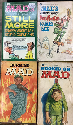 Mad Magazine PB Books: Hooked On Mad / Burning / Al Jaffee / Don Martin ...