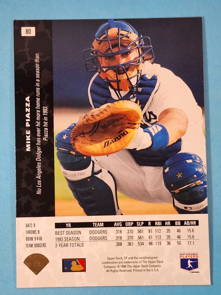 1994 Upper Deck SP Mike Piazza Los Angeles Dodgers #80 ⚾ | eBay