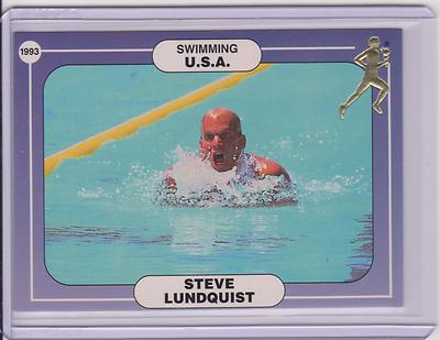 RARE 1992/93 ICCOA STEVE LUNDQUIST CARD #16C ~ SWIMMING ~ OLYMPICS ...