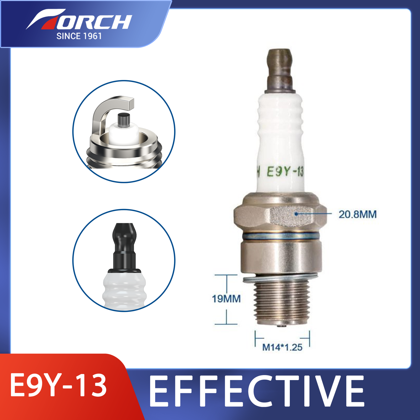 2X E9Y-13 TORCH Spark Plug Replace for NGK BUHW BUZ8H BUZHW AC Delco ...