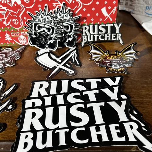 Rusty Butcher Sticker Lot 22 Stickers & pin & patch | eBay