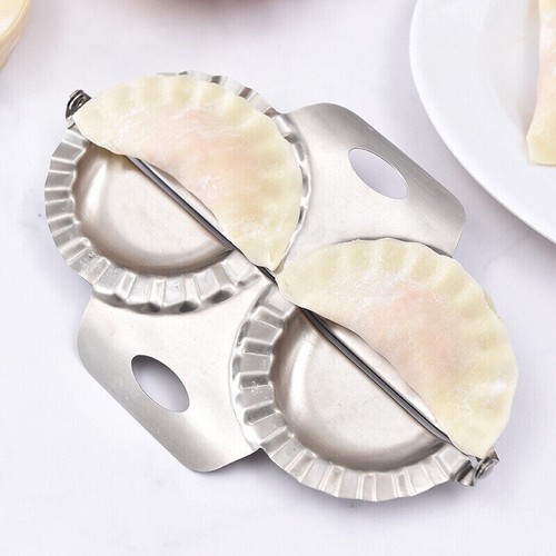 Double Dumpling Press Mold Empanada Gyoza Puff Pie Mold Maker Stainless ...