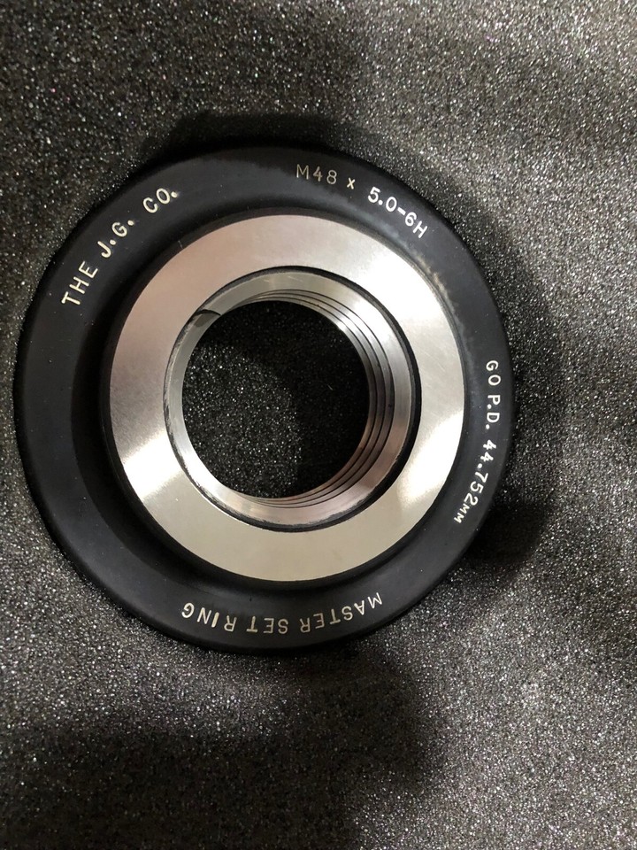 JOHNSON THREAD GAGE MODEL GJ-5S E/F/G/H M48X5.0 PD/5 MIN P.D. 44.752MM ...