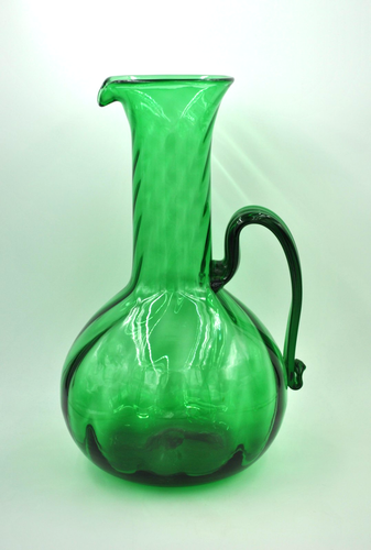 Large Vintage Blenko Glass Pitcher - Design #7033 | eBay