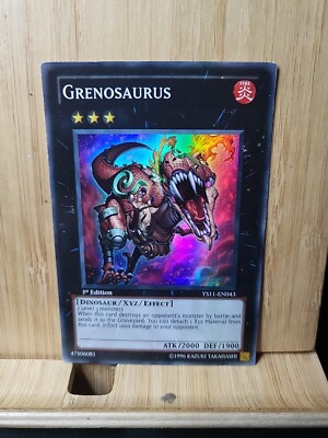 Yu-Gi-Oh! 🏆Grenosaurus🏆SUPER RARE Card | eBay
