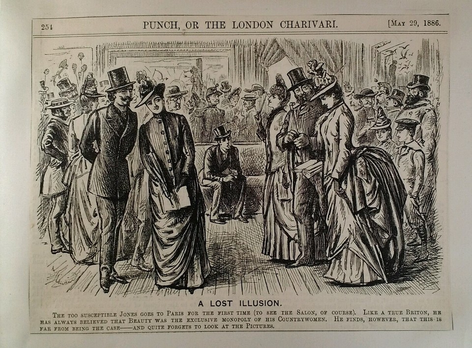 Punch Cartoon 1886 Antique Original Rare VHTF Etch Fashion Artist ...