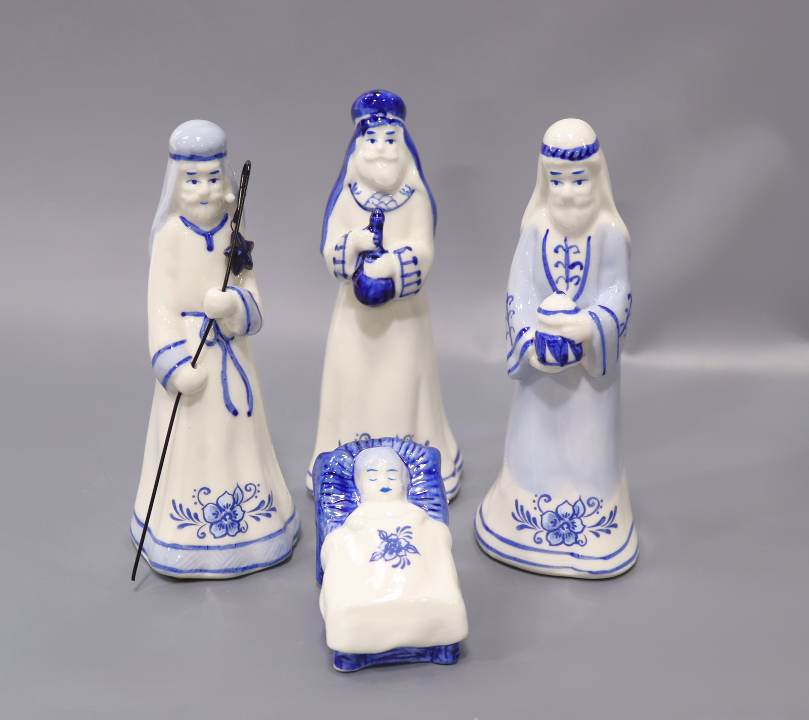 Kurt S. Adler 11-piece Porcelain Delft Blue Nativity Set J4020 for sale ...