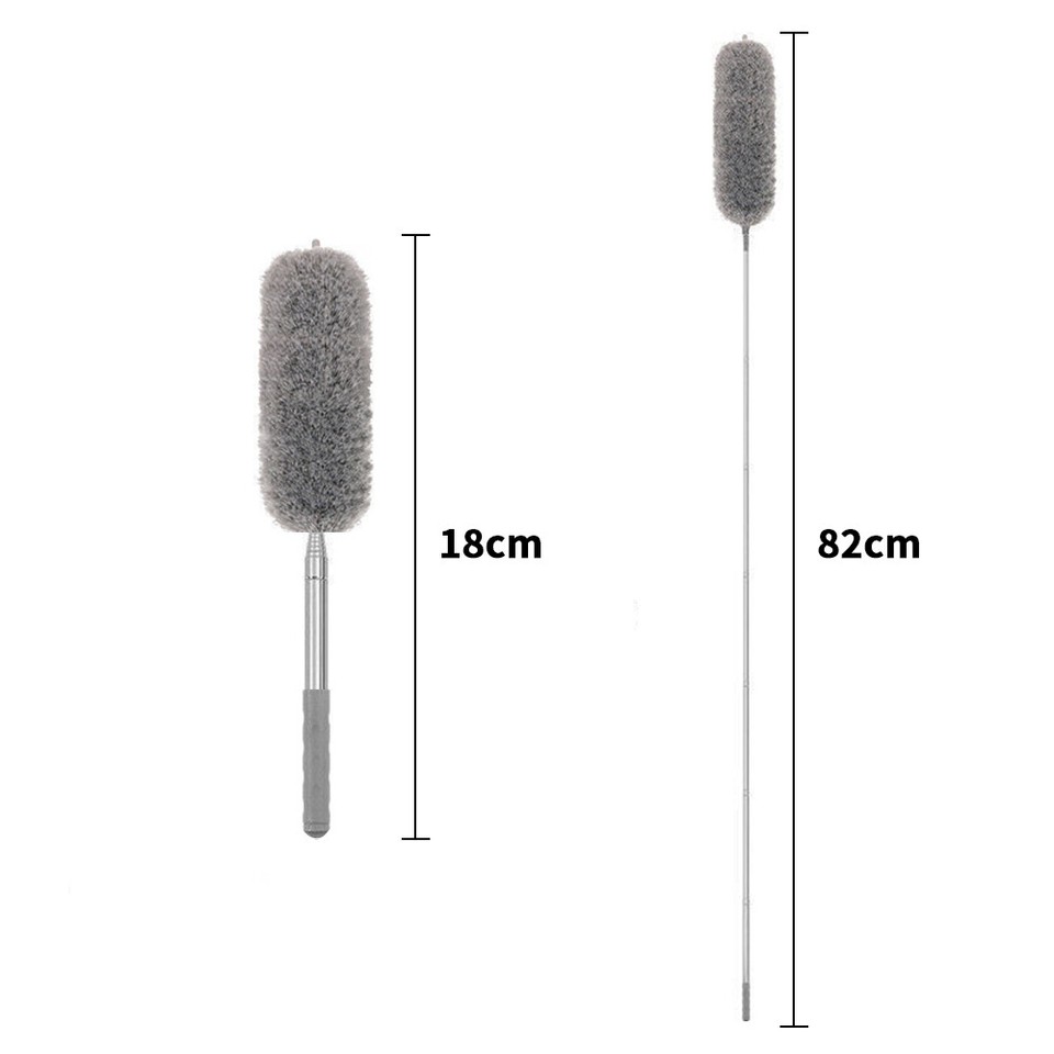 Extendable Handle Microfiber Feather Duster Cleaning Brush Clean Cobweb ...