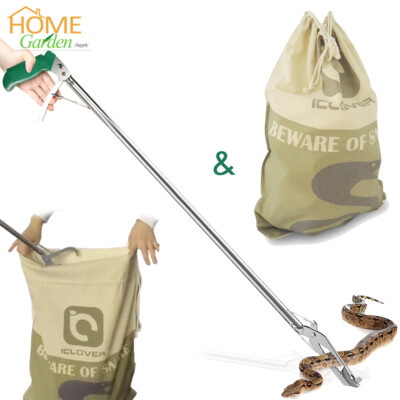Heavy Duty Snake Tongs & Snake Bag Grabber Catcher Stick Handling Tool ...