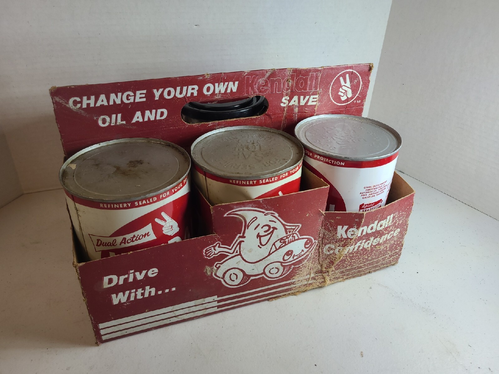 Kendall Change Your Own Motor Oil Can Display Carrier Vintage 1D14 | eBay