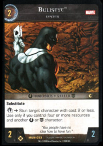 VS System: Bullseye, Lester [Played] Marvel Universe TCG CCG Classic ...