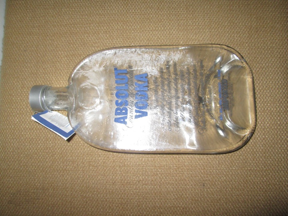 Recycled Flattened ABSOLUT VODKA Bottle Glass Cheese Charcuterie Tray ...
