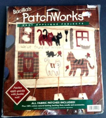 Bucilla Patchworks Applique Kit Three Little Kittens Primitive 17" x 12-1/2" | eBay