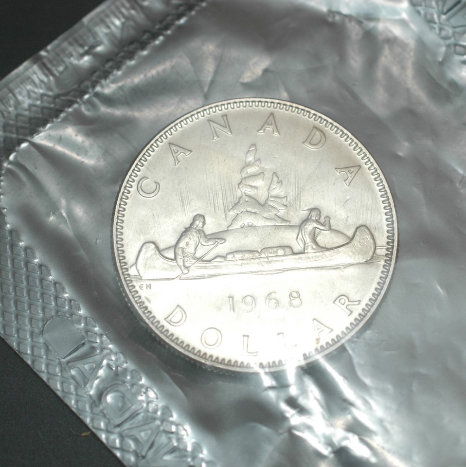 1968 Canada dollar mint sealed uncirculated voyageur canoe reverse | eBay