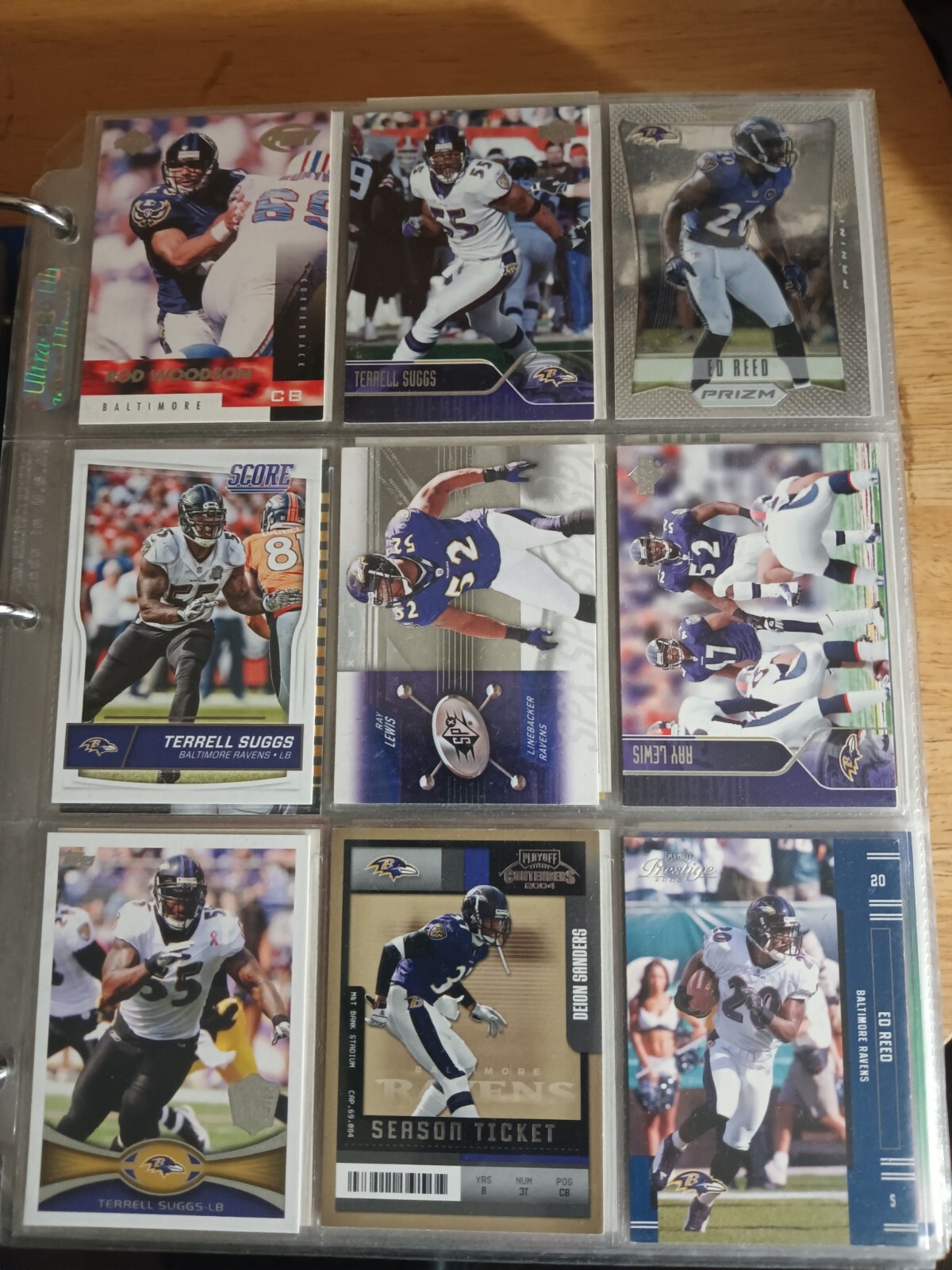 Baltimore Ravens 9 Card Lot Ray Lewis Suggs Deion Ed Reed | eBay