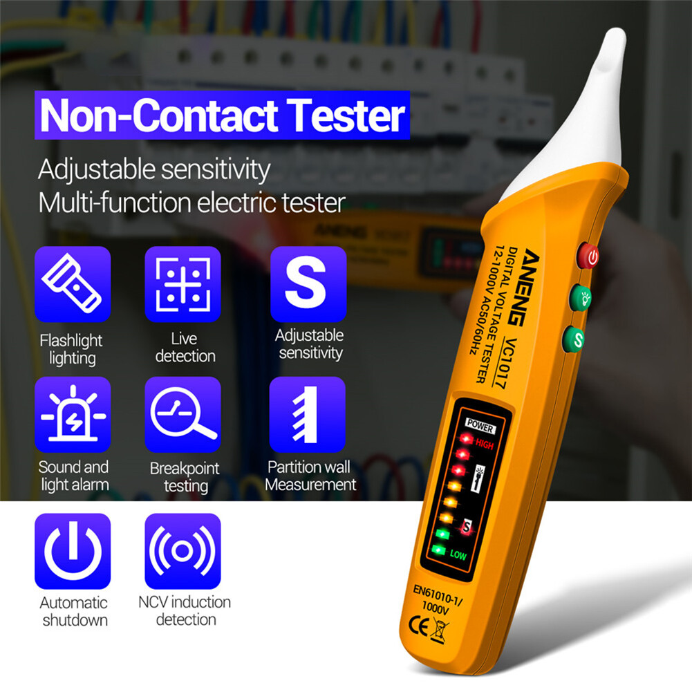 VC1017 Non-contact LED Electric Tester Digital AC Voltage Detector ...