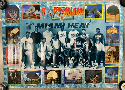 1995/96' MIAMI HEAT 'HOOPS OF MIAMI' TEAM POSTER 25X35" | eBay