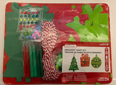 NEW Creatology ornament kit Arts Craft Christmas Tree 24 Pieces Kids ...