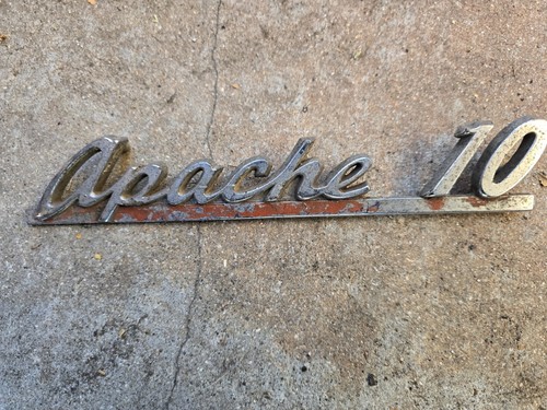 1961 CHEVROLET APACHE TRUCK 10 EMBLEM HOOD OEM GM CHEVY | eBay