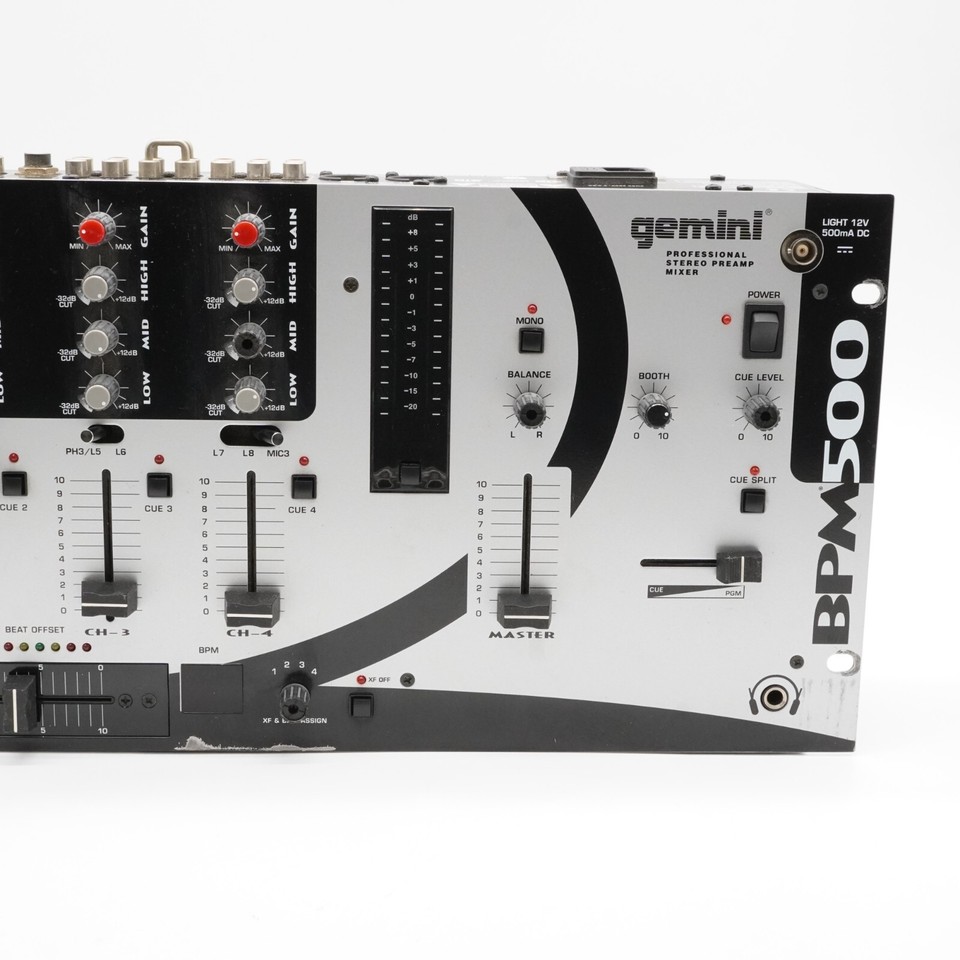 Gemini BPM-500 DJ Mixer Profession Stereo Preamp 4 Channel - BPM 500 ...
