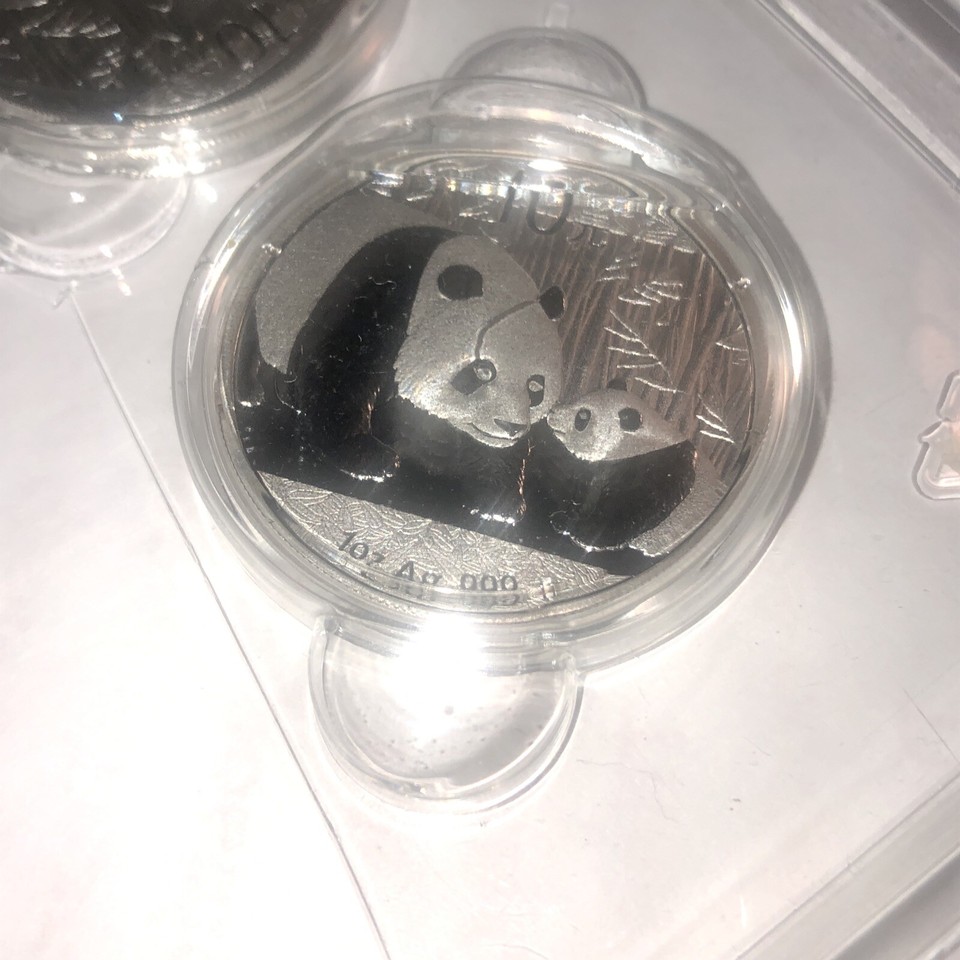 2011 China Mint .999 Silver Panda 1 oz Mint 10 Yuan GEM BU Encapsulated ...