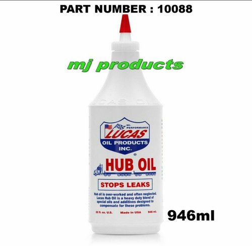 Lucas oil, 10088, Hub oil / stop leak, extends bearing life / cooler ...