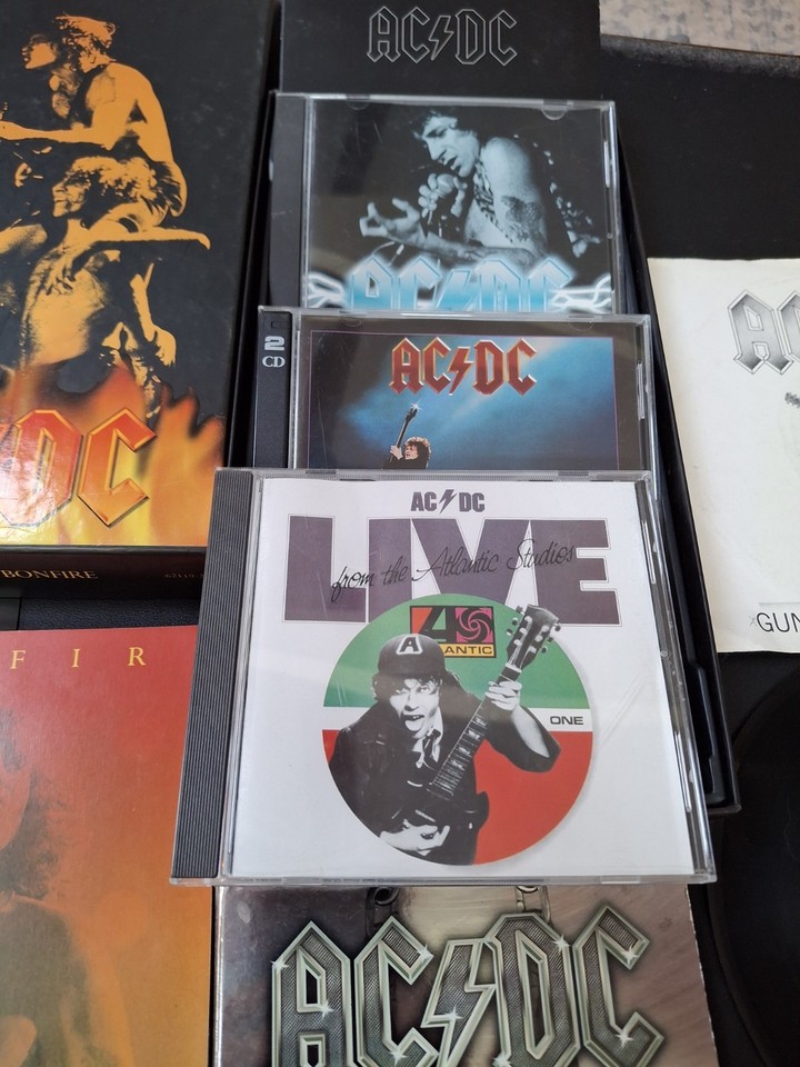 AC/DC Boxed SETS CD Lot, Poster, 33, CD Collection Bonfire | eBay