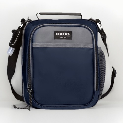 Igloo Vertical Everyday Lunch Box w/Hand Sanitizer, Insulated, Dress Blues/Gray | eBay