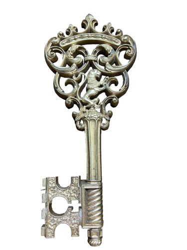 VTG Syroco Large Gold Skeleton Key Lion MCM Regency Wall Art Home Decor ...