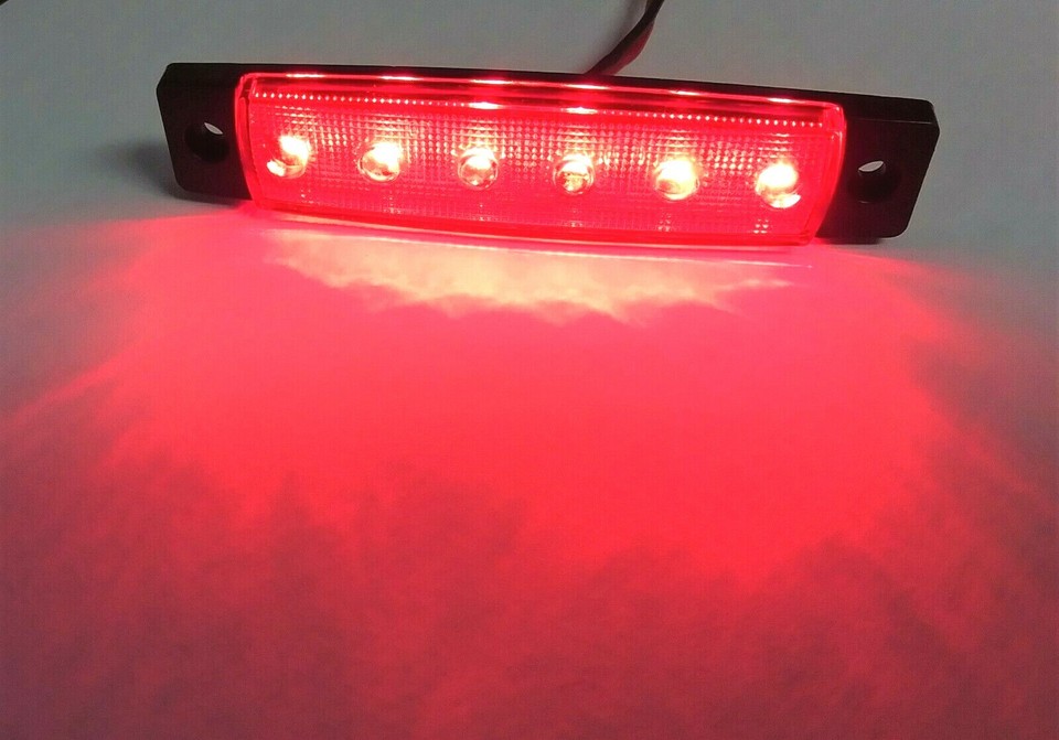 Large Super Bright BBT 12 volt Waterproof Red LED Courtesy Light | eBay